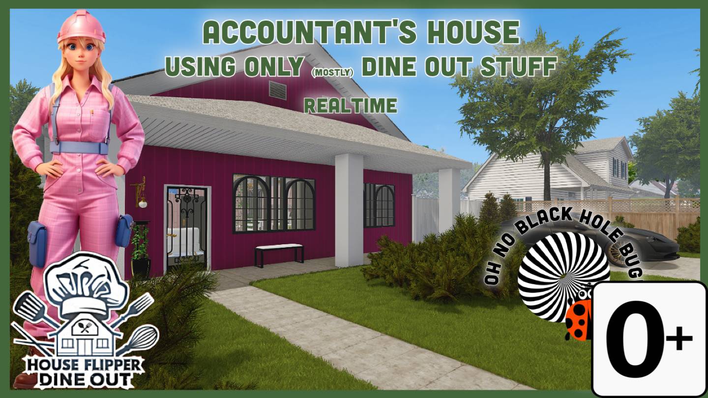 Хаус Флиппер - Английский - House Flipper - Accountants House, Using Only Dine Out Stuff - Realtime