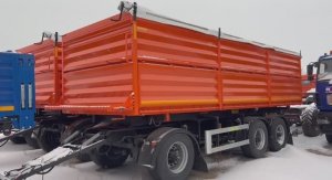 Прицеп-самосвал АМКАР 8596-42 (17,6т. 30м3. 3 оси WKK 12т. Боковая разгрузка. Пневмоподвеска. Полог)