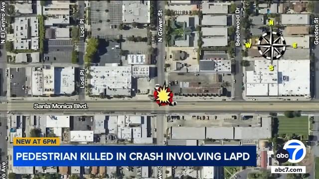 Video released by LAPD shows Hollywood crash involving police cruiser ...