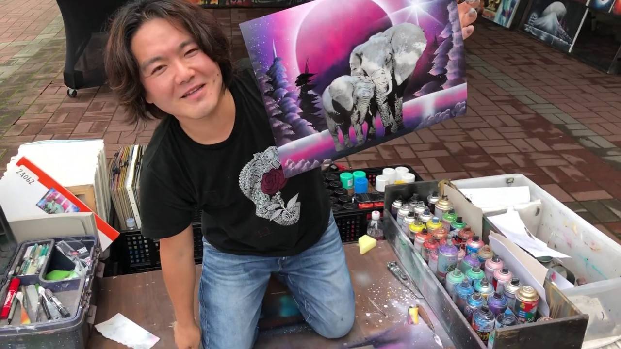 Уличные артисты - Рисунок баллончиками | Street Artist | Speed Spray Painting