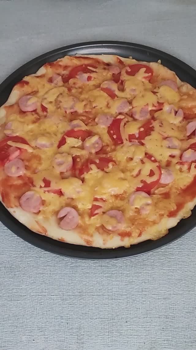 Рецепт пиццы с сосисками