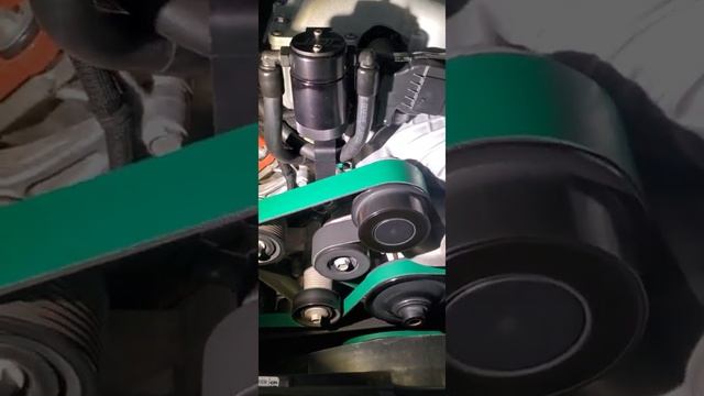 Trackhawk supercharger belt snapped, replaced with Heavy Duty Belts.