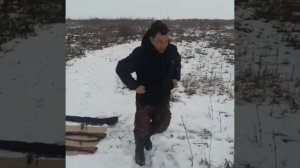 Отстрел патронов 16 калибра дробью номер 3 на 35 м