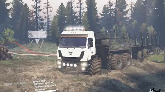 Spintires - Видео обзор на грузовик ЯМАЛ SGS
