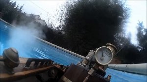 RUNNING A STEAM BOAT (RC launch) PART 2 : in the pool