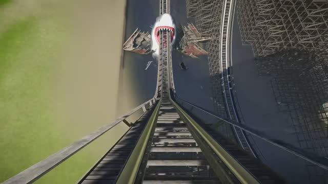 Акула и кораблекрушение. Американские горки 3D