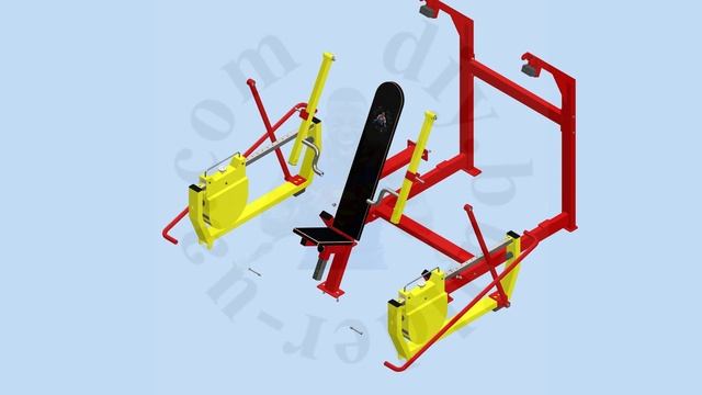 Тренажёр Street Barbell  "Жим от груди сидя". Чертежи на сайте Diy.Самовар