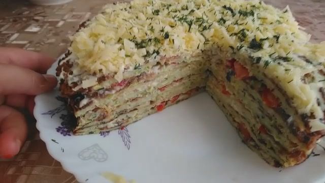 ЗАКУСОЧНЫЙ КАБАЧКОВЫЙ ТОРТ!!!