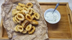 Кольца кальмара в сухарях