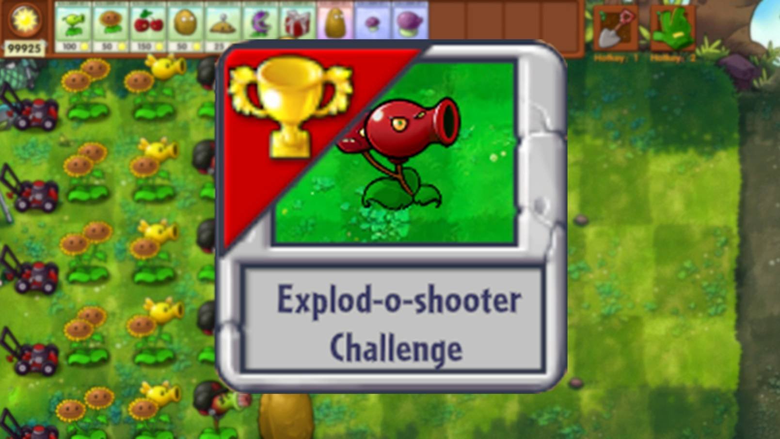 Прохождение челендж уровня в pvz fusion (Explod-o-shooter Challenge)