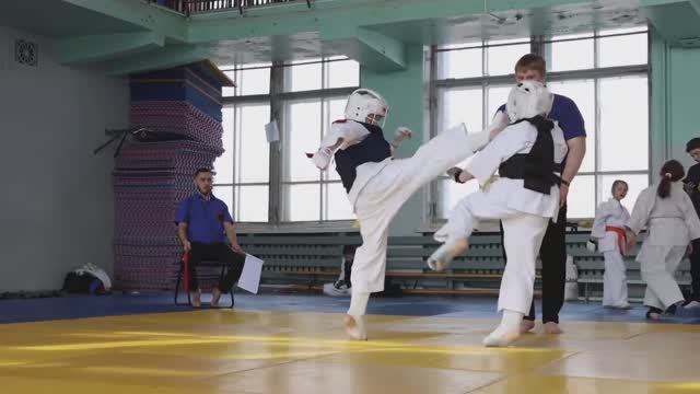 Каратэ киокушинкай дети. Финал соревнований./Дудин Доминик, 9 лет/STRUIN DOJO