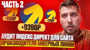 Аудит рекламных кампаний Яндекс Директ для сайта производителя Анкерных линий: Часть 2