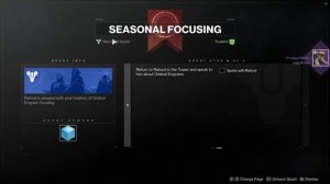 Seasonal Focusing Destiny 2 Umbral Engram focused