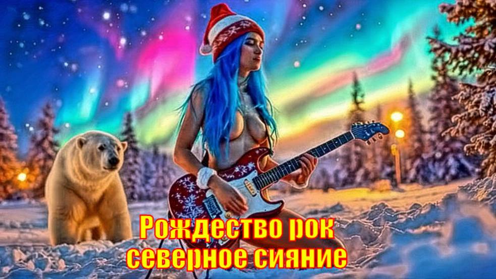Рождество рок северное сияние, красивые Королевы рок