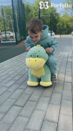 Электромобиль детский каталка в виде плюшевого животного