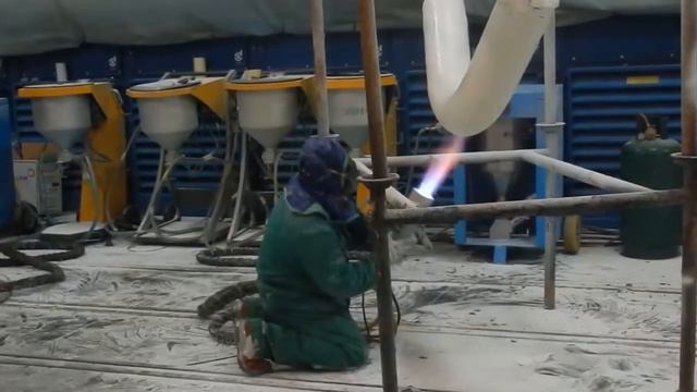 Газопламенное нанесение термопластиковых порошков