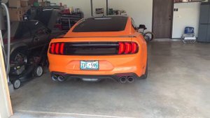 Cold start, AWE touring cat back, Corsa headers, 2020 Mustang GT