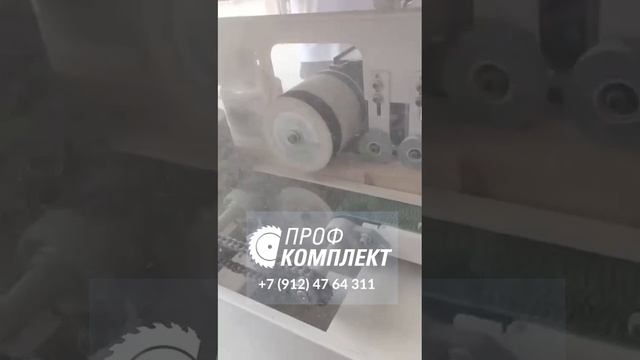 Профильно-шлифовальный станок проходного типа SM-4. Шлифование бруска абразивными лентами.