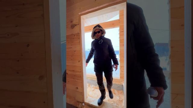 Необычная баня из профилированного бруса