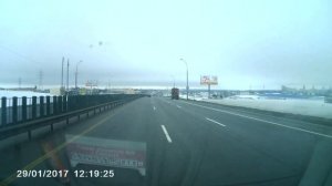 Потеря прицепа 29.01.2017 Минск