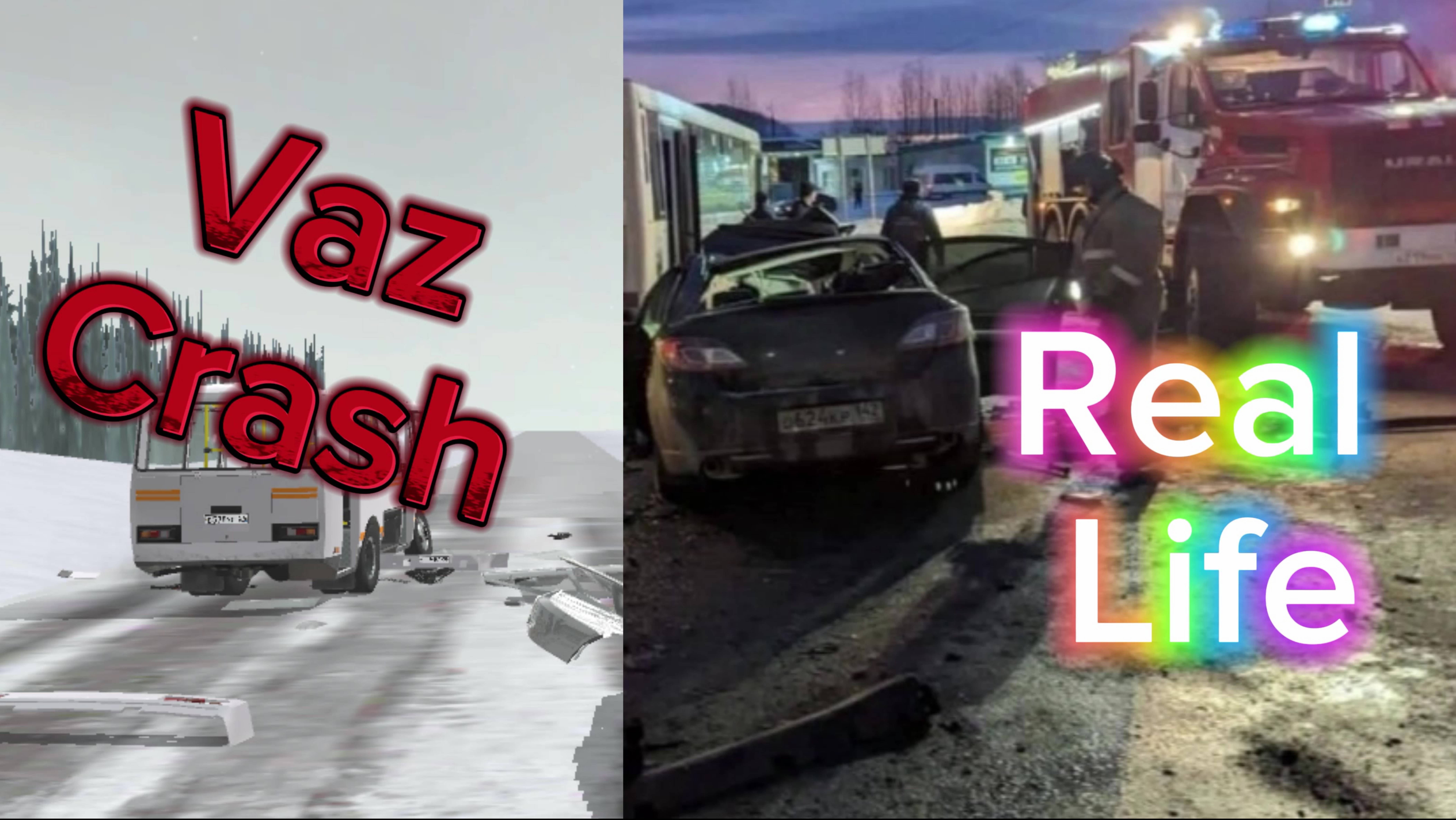 Аварии на реальных событиях в ВАЗ краш тест симулятор 2 #1
