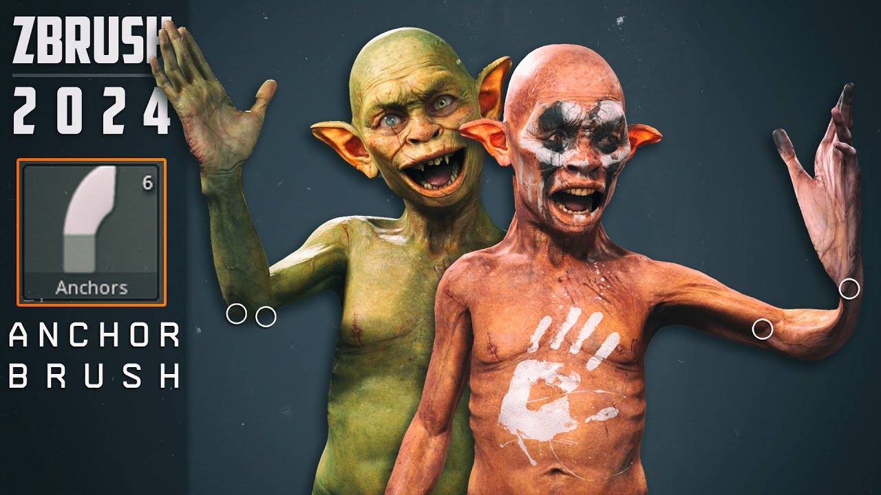 Обновление якорной кисти ZBrush 2024 - Сжимайте и раздувайте, ставьте и сгибайте!!