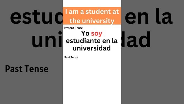 Verb (To be). All tenses. Learn Spanish.