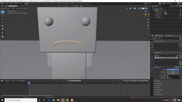 008 Adding Shapekeys to Animate The Face