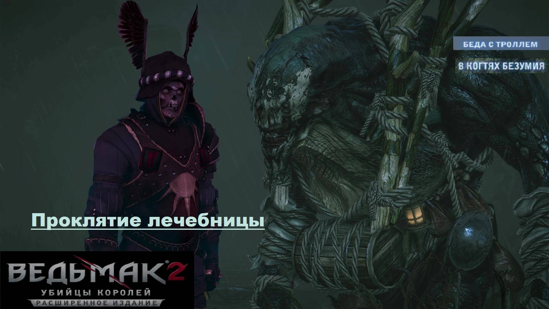 The Witcher 2. Убийцы королей. # 9. Беда с ТРОЛЛЕМ. В когтях безумия.(Темный)#thewitcher2#ведьмак2