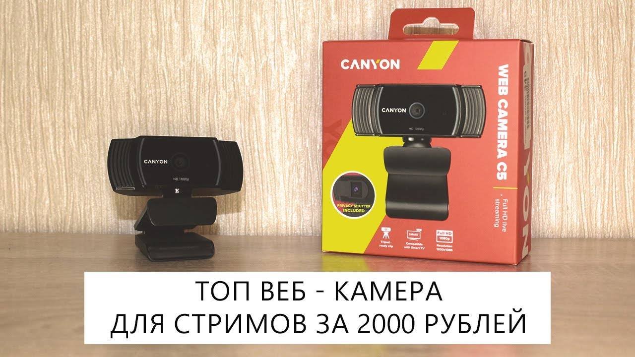 Топ веб-камера для стримов за 2000 рублей | Canyon CNS-CWC5 С5