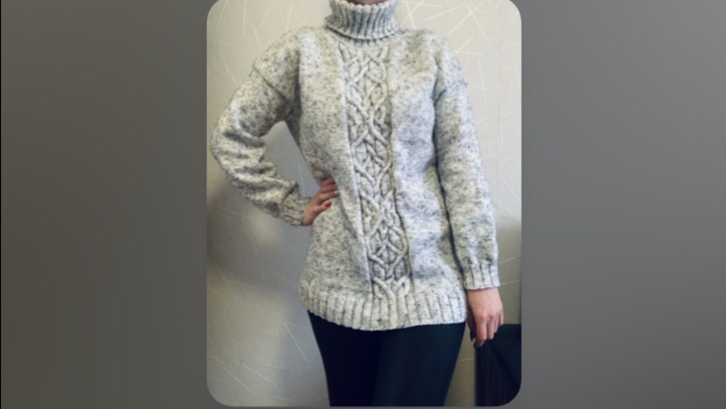 Тёплый свитер спицами. Зима. Часть 1