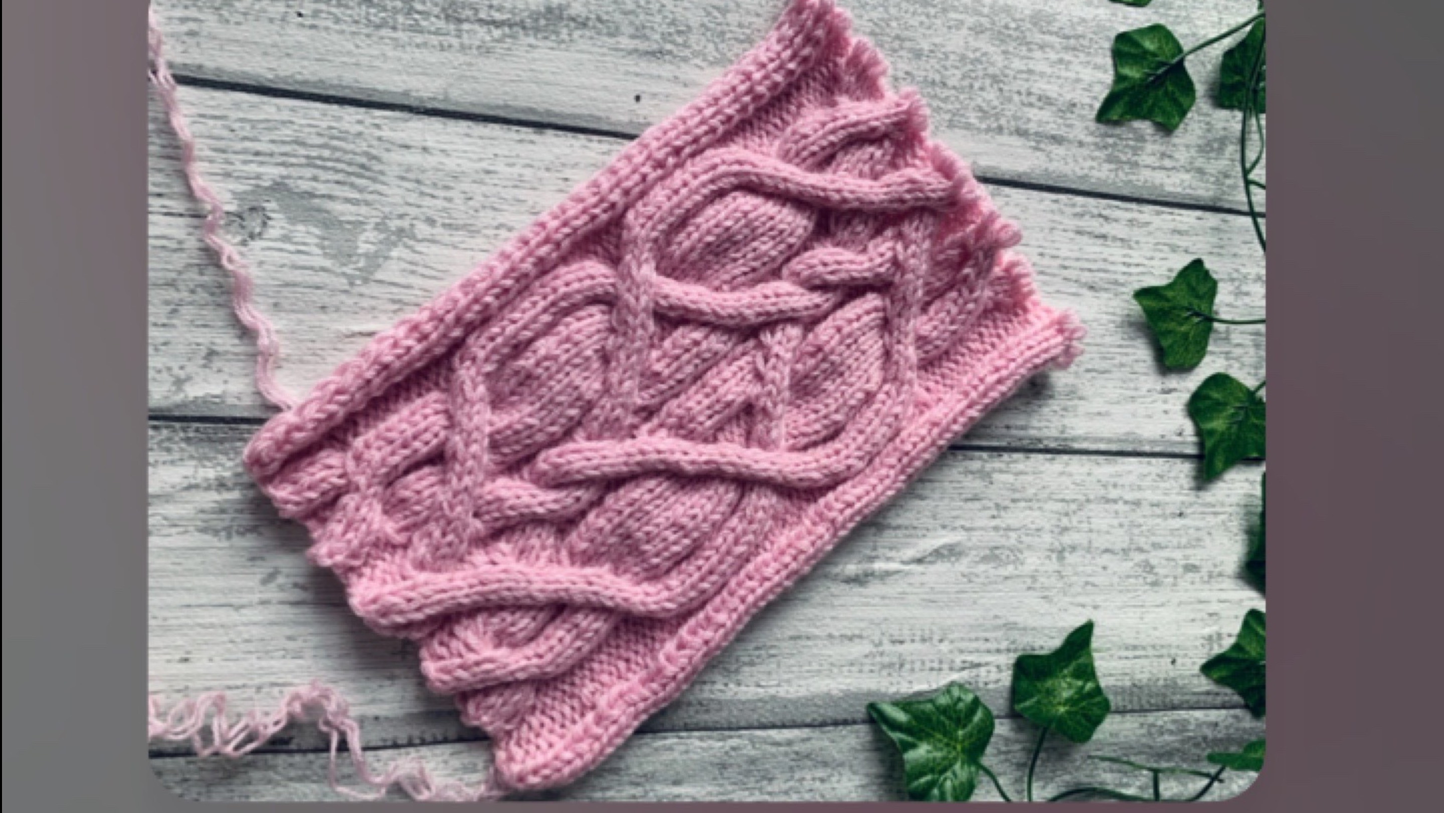 Необычный аран спицами. 53-61 ряд.