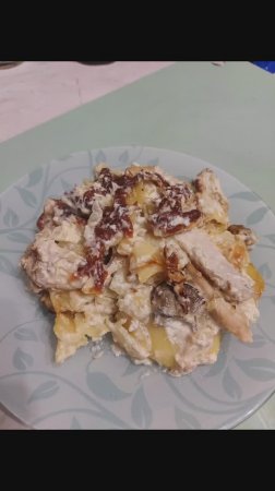 Картофельная запеканка с грибами. Пошаговый рецепт приготовления