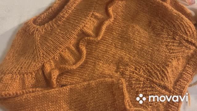 Кофта с воланом. Спицами