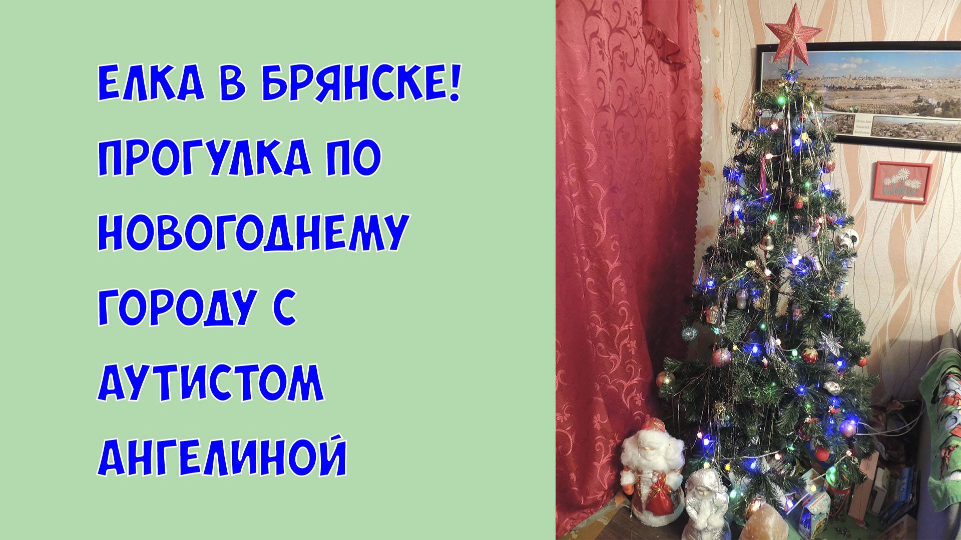 Елка в Брянске! Прогулка по новогоднему городу с аутистом Ангелиной