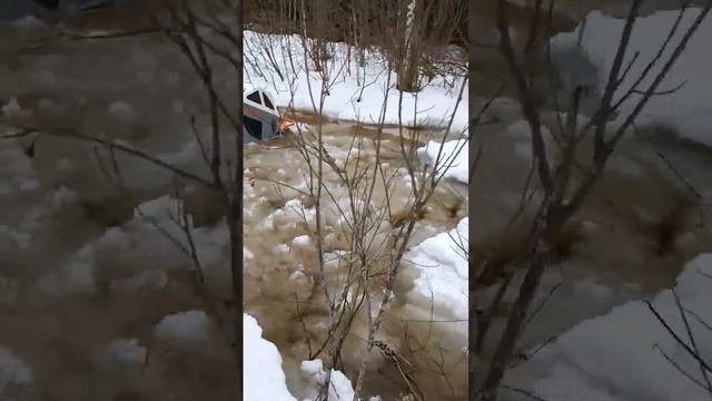 Снегоход в снежной болотине.   Часть 1 #shots