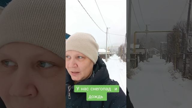 Снегопад с дождём в Ульяновске