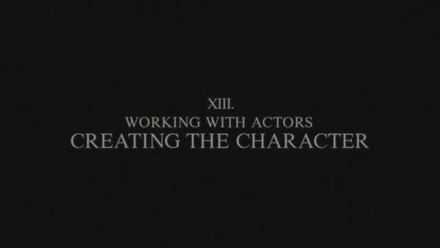 13.Working with actors Creating the character