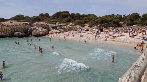 Прогулки по пляжам Майорки Cala Domingos Gran  Calas Mallorca ⛱ Beach Walk | Strandspaziergang |4K