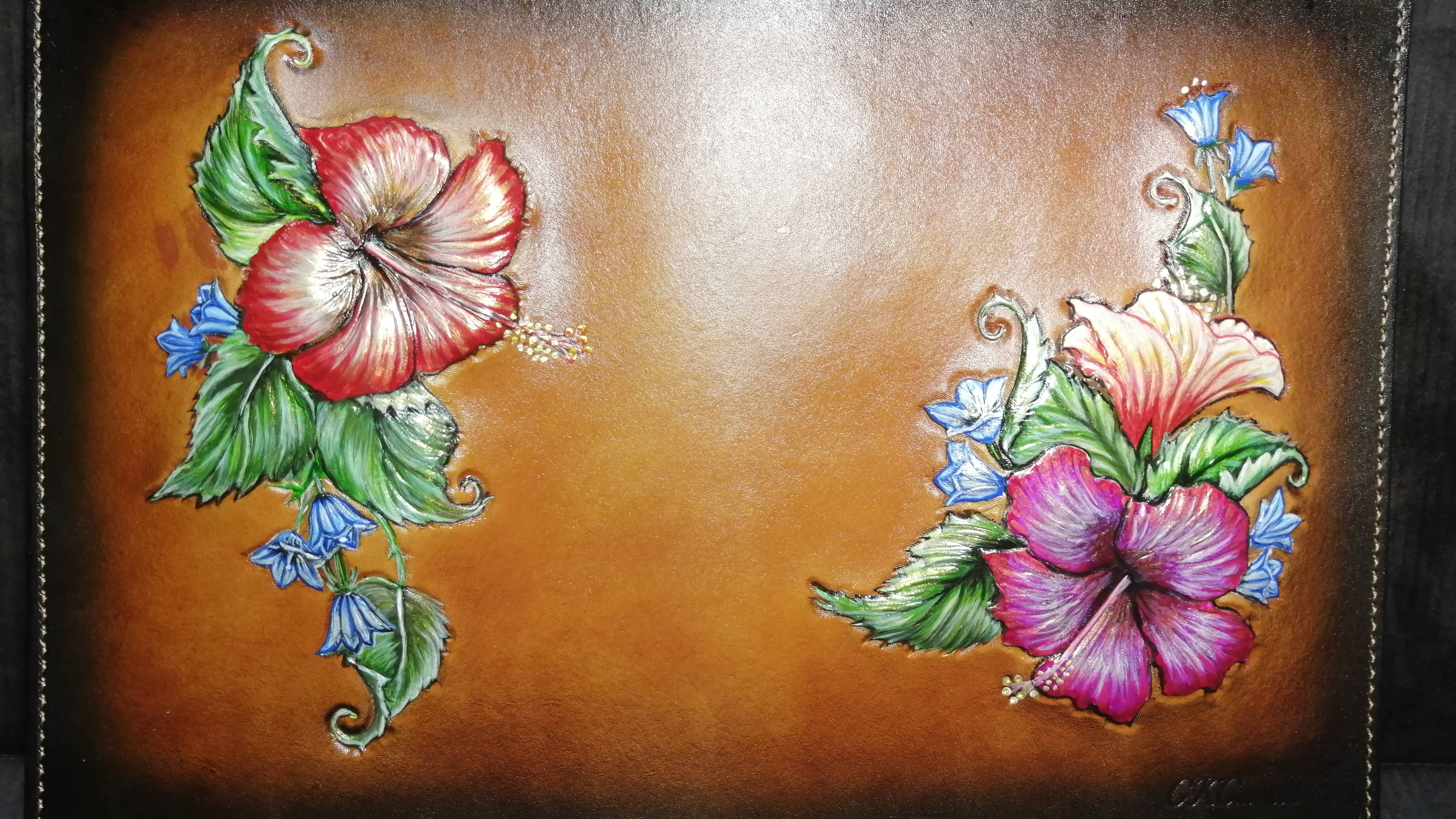 Обложка для ежедневника. СКСтиль. Изделия из кожи. Цветы в подарок)