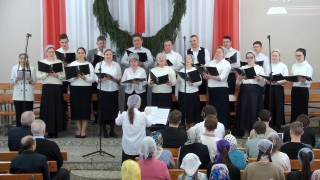 Снег россыпью белой осыпал поля Хор