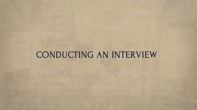 15.Conducting an Interview