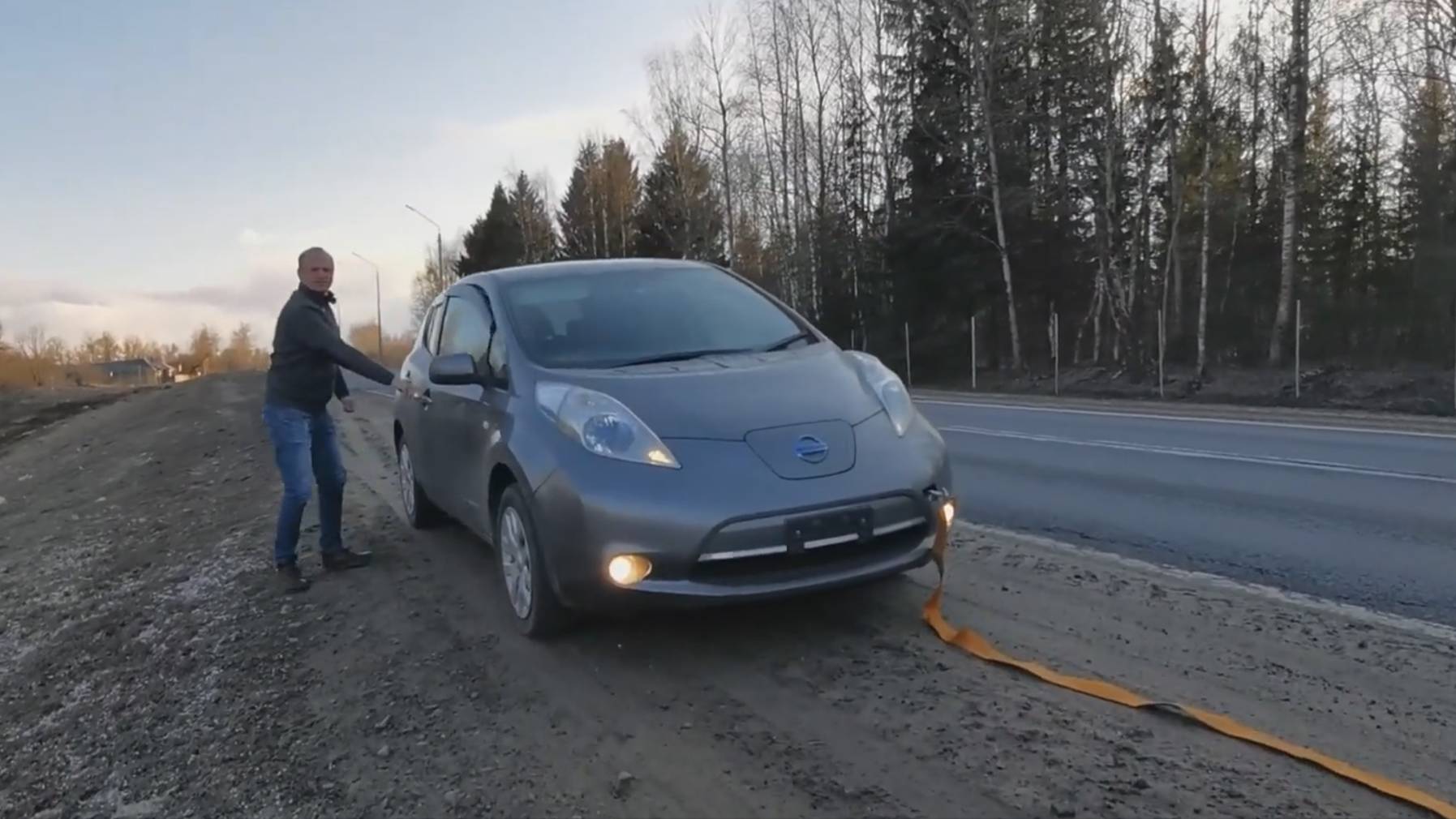 Перегон NISSAN LEAF Москва - Вологда  500км своим ходом