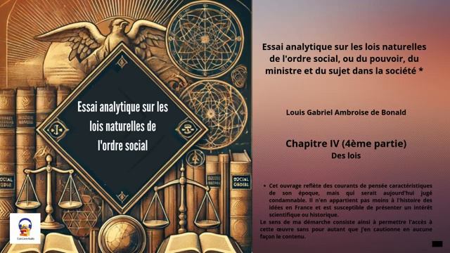 Essai analytique sur les lois naturelles de l'ordre social - Chapitre IV - 4ème partie