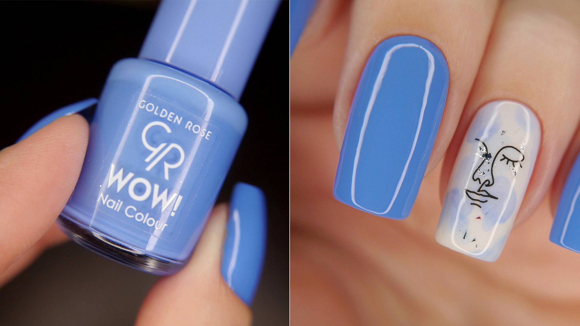 Маникюр на ходу, дизайн обычным лаком за 5 минут