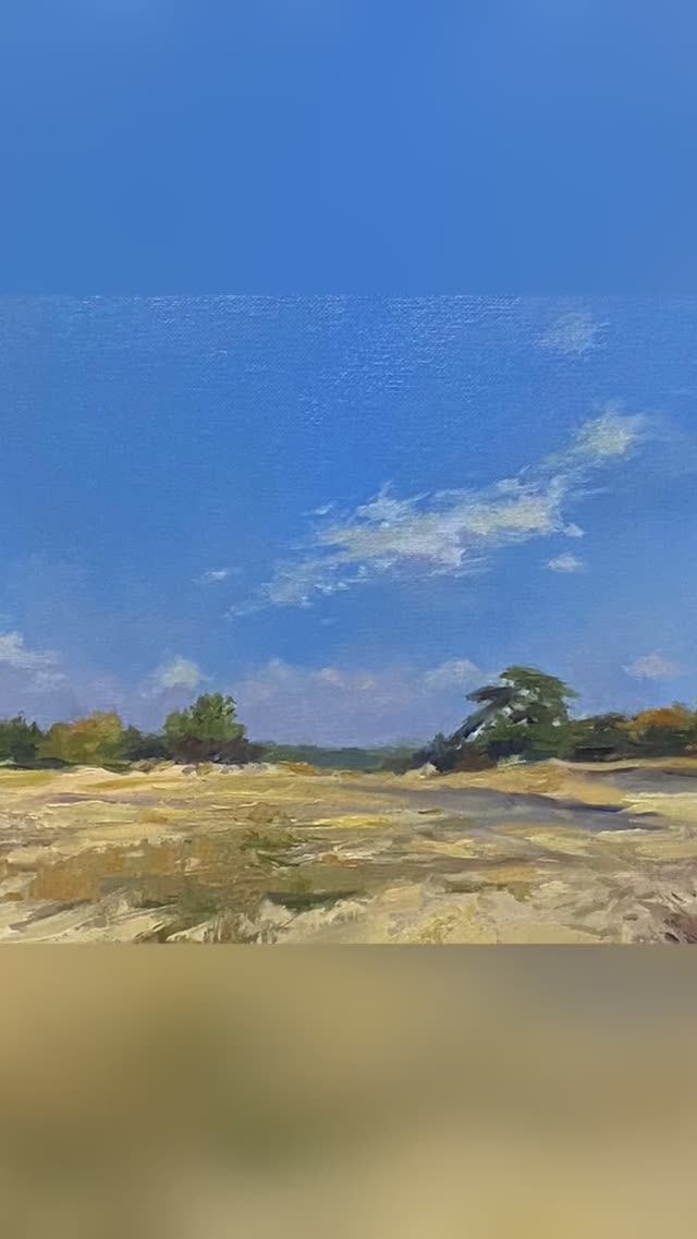 Дюны под синим небом #живопись #скетч #искусство #хобби #татьянаалексеева