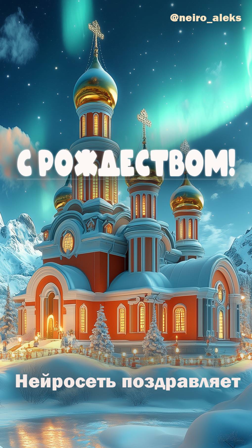 С Рождеством Христовым! Музыкальное поздравление с Рождеством. Нейросеть поздравляет