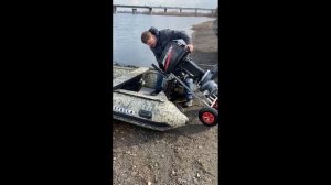 Тележка для лодочного мотора Битюг -  видео от покупателя