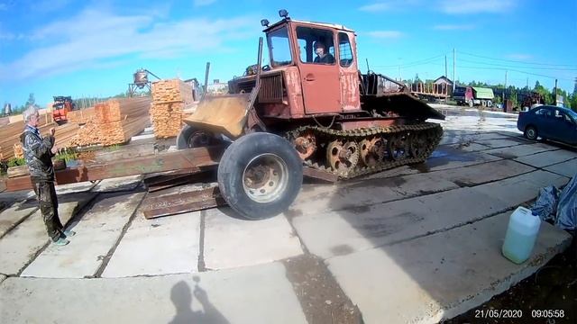 ТДТ-55. Приспособление для транспортировки готово. Видео. 2 часть.