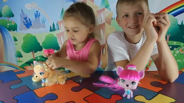 Игрушки собачки I LOVE VIP PETS | Распаковка и обзор собачки VIP Pets Lady Skarlett